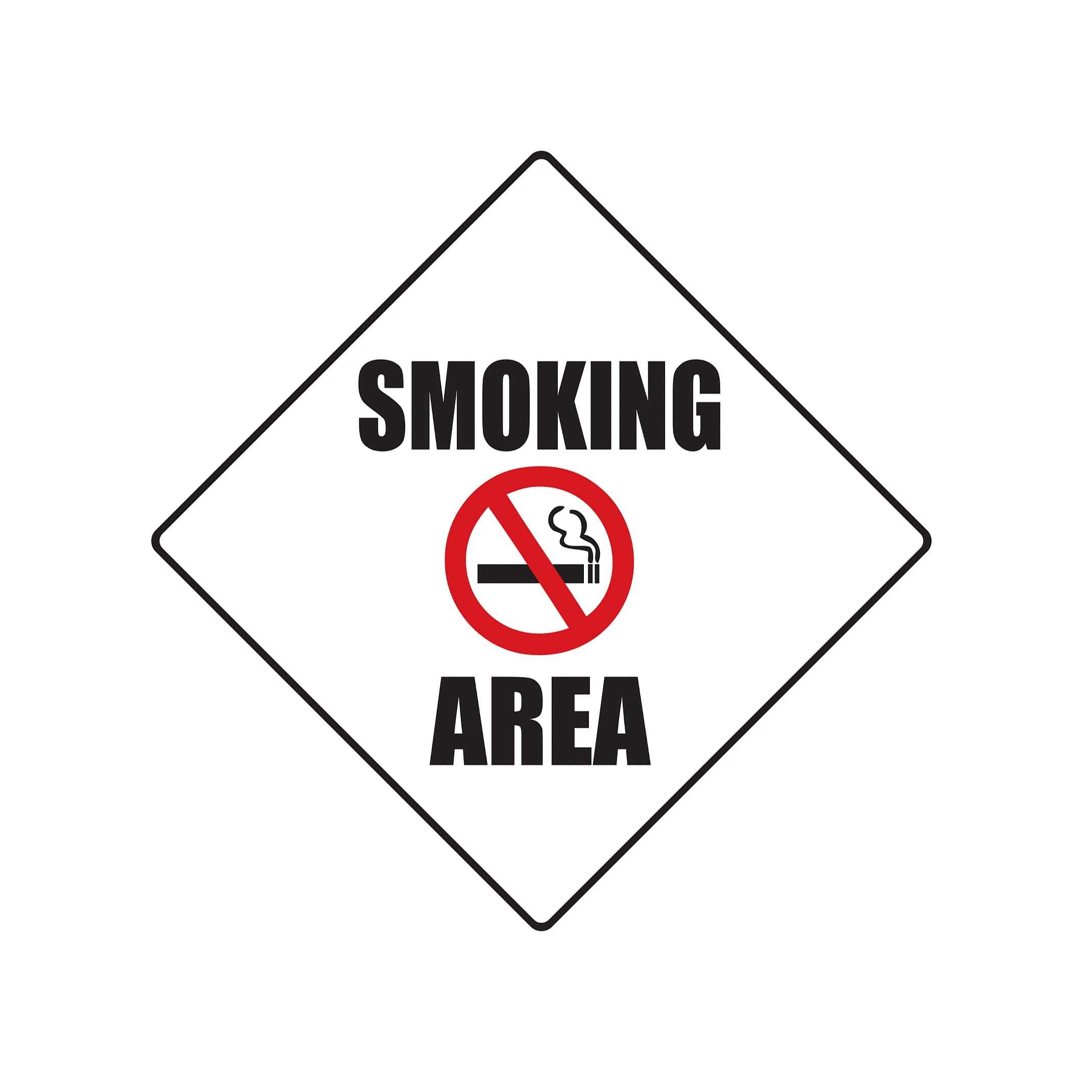 Smoking Crossing Sign Zone Xing | Indoor/Outdoor | 20" Tall smoker ...