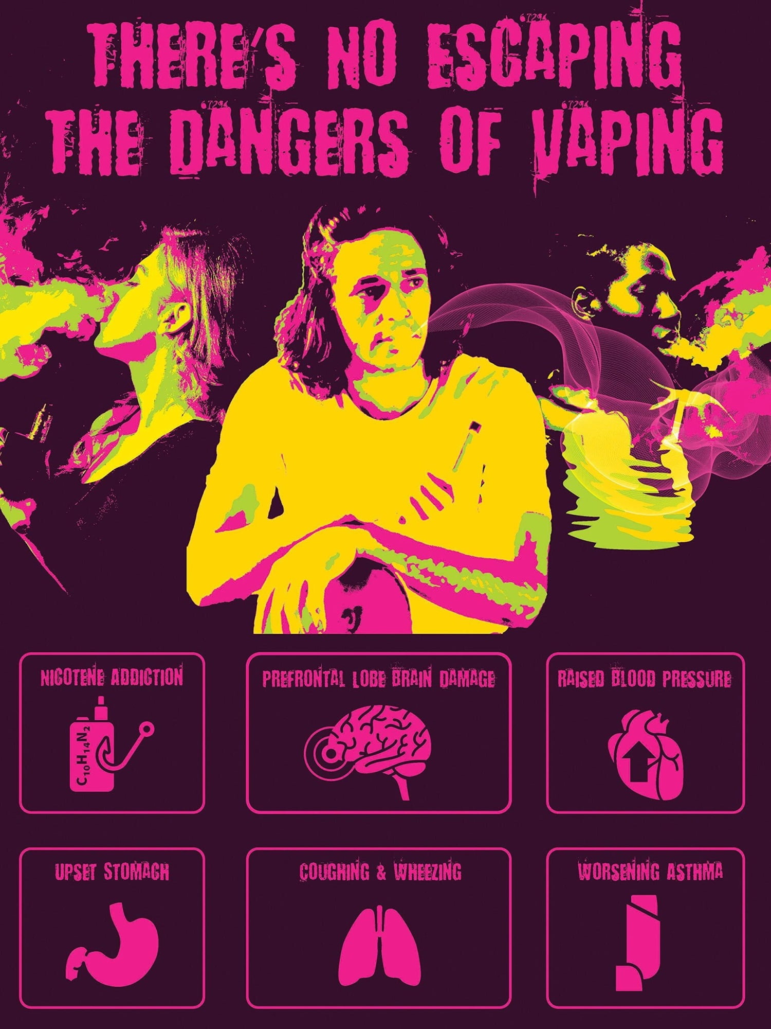 Smoking Danger Poster- Dangers of Vaping Poster - Walmart.com