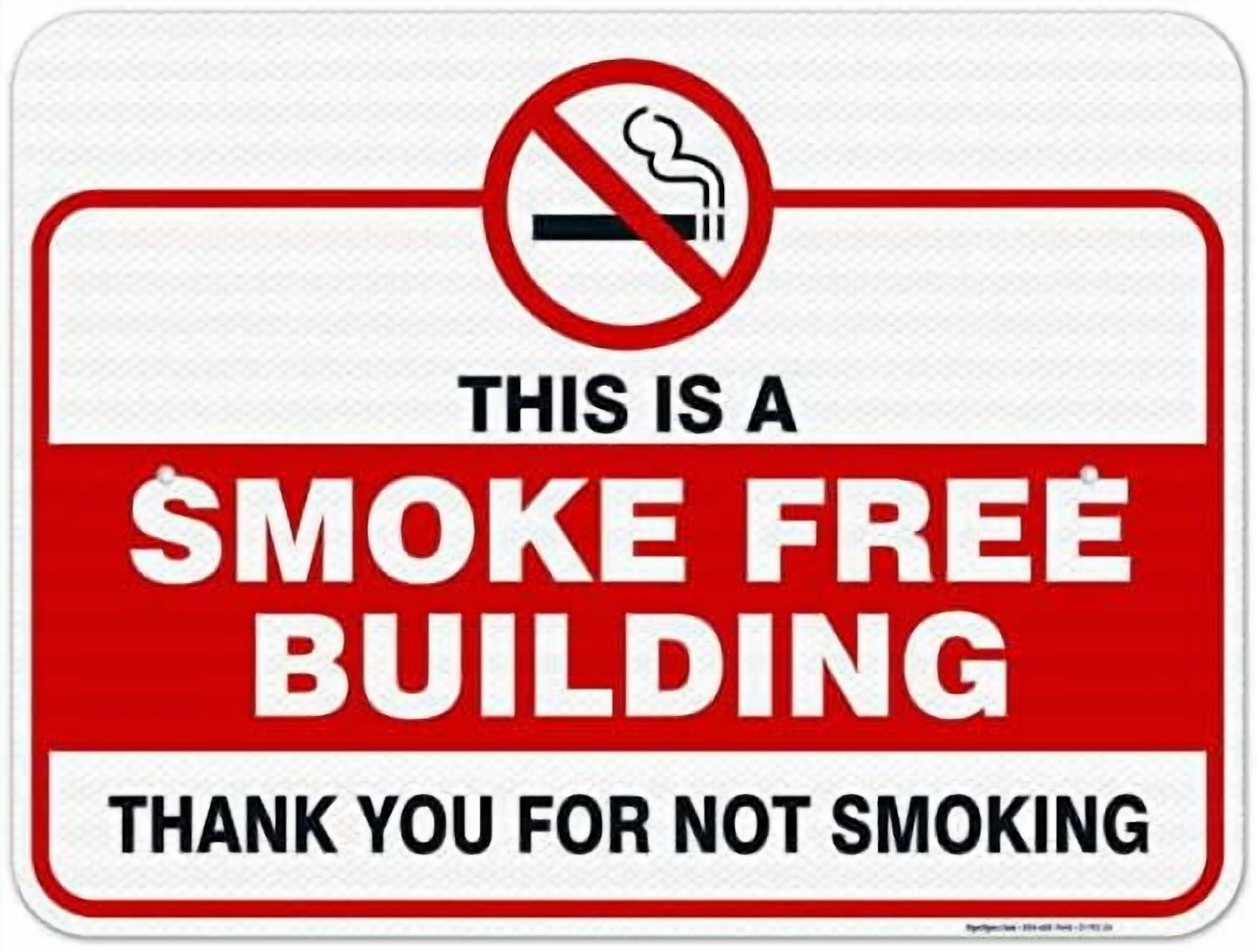 This is A Smoking Free Building Sign, Smoking Sign, 18x24 Inches, 3M ...