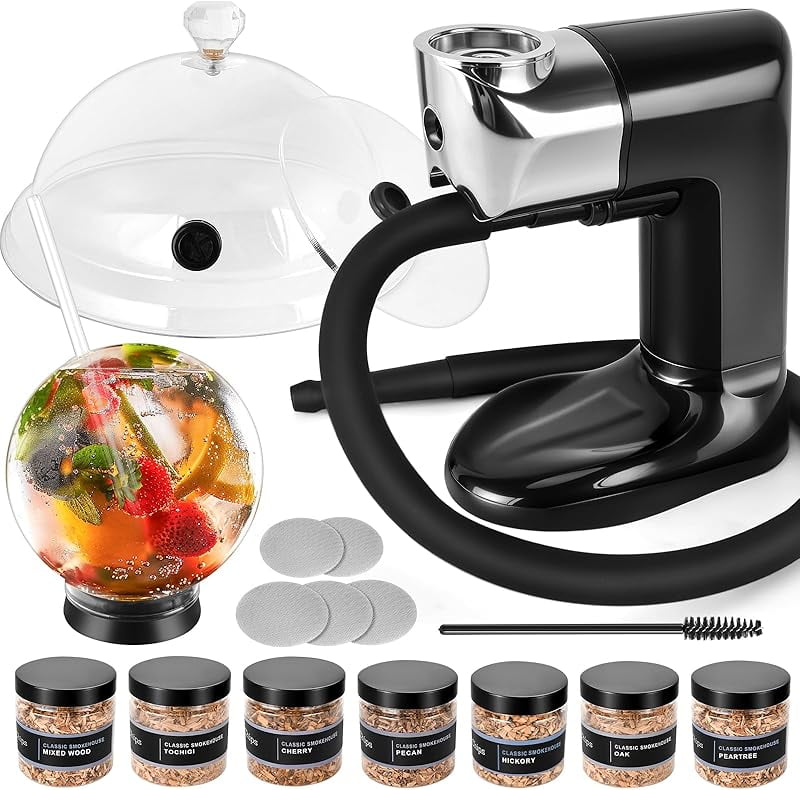 Smoking Gun Wood Smoke Infuser Kit, Whiskey Cocktail Drink Smoker Kit ...