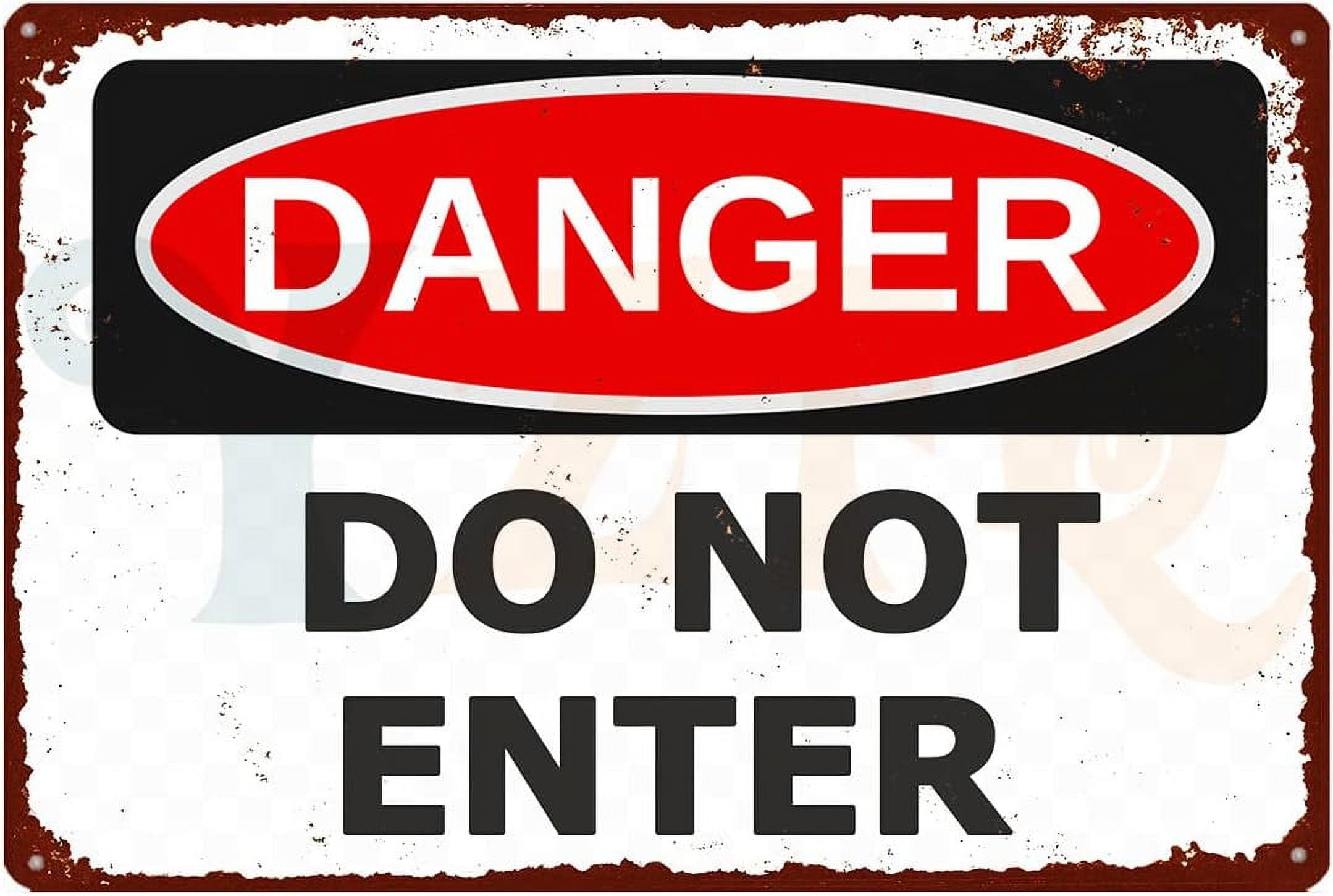 Smoking Metal Tin Signs Danger Warning Plaque Wall Decor For Outdoor ...