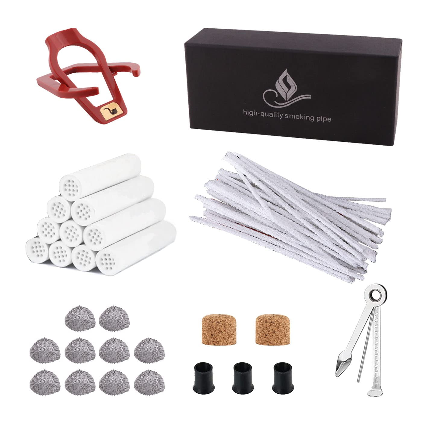 Smoking Pipe Accessories Kit, Metal Balls, Pipe Cleaners, Pipe Filters ...