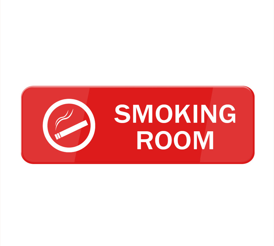 Smoking Room Sign For House/Office,Signs For Home,Thick Acrylic Self ...