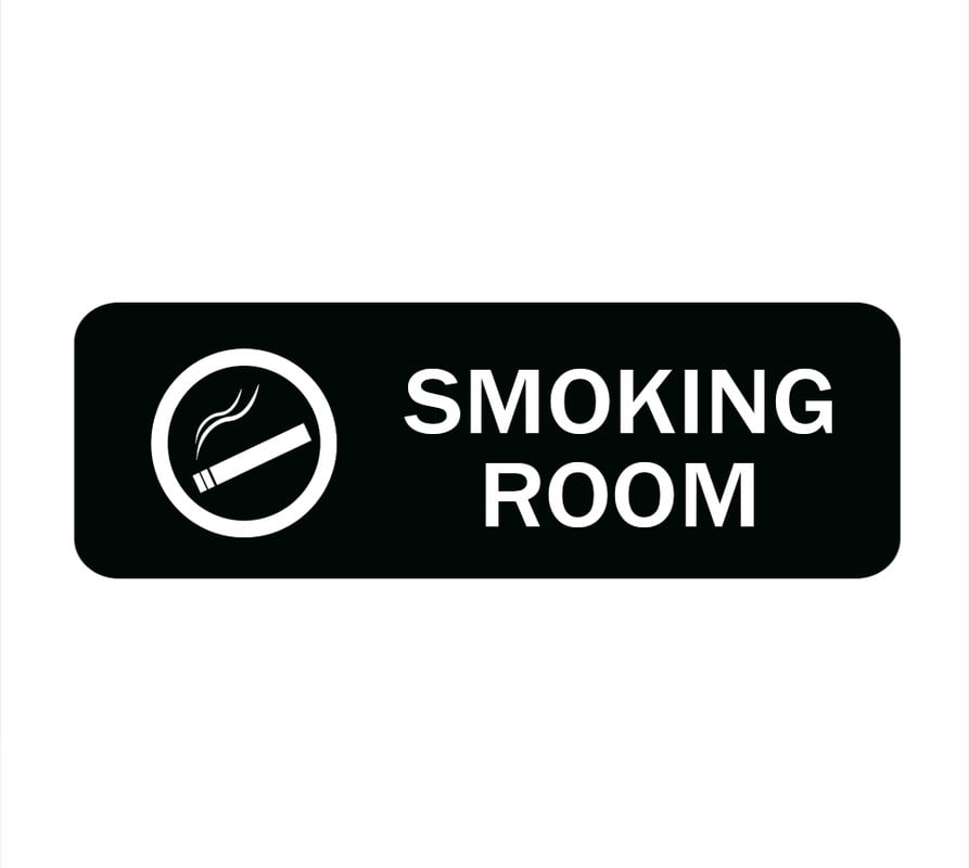Smoking Room Sign For House/Office,Signs For Home,Thick Acrylic Self ...