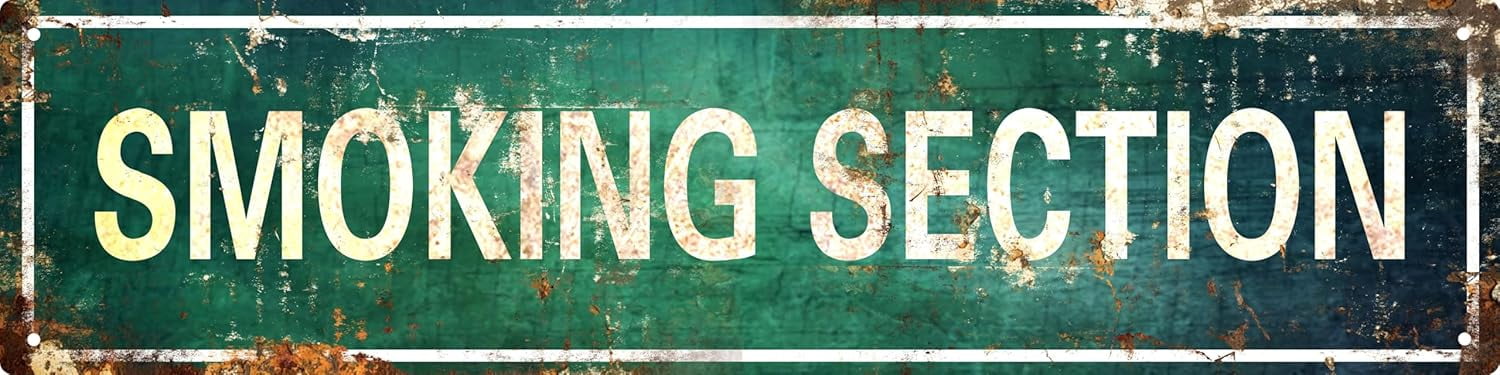 Smoking Section Metal Tin Sign Vintage Plaque Wall Art Decor Room Home ...