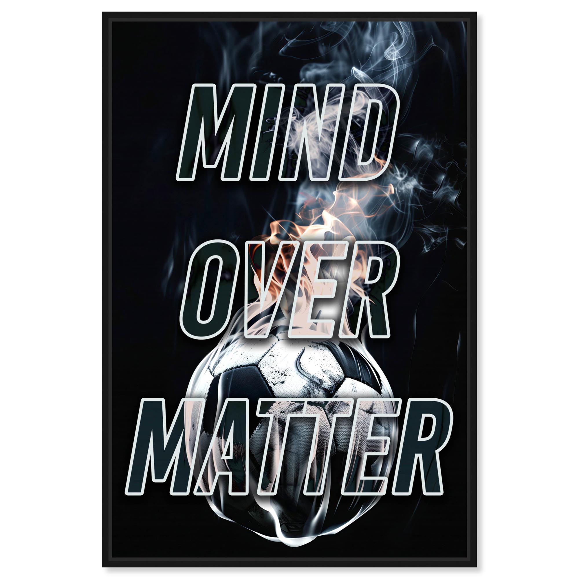 Smoking Soccer Ball Canvas Black and White Art Prints by Notoriart ...