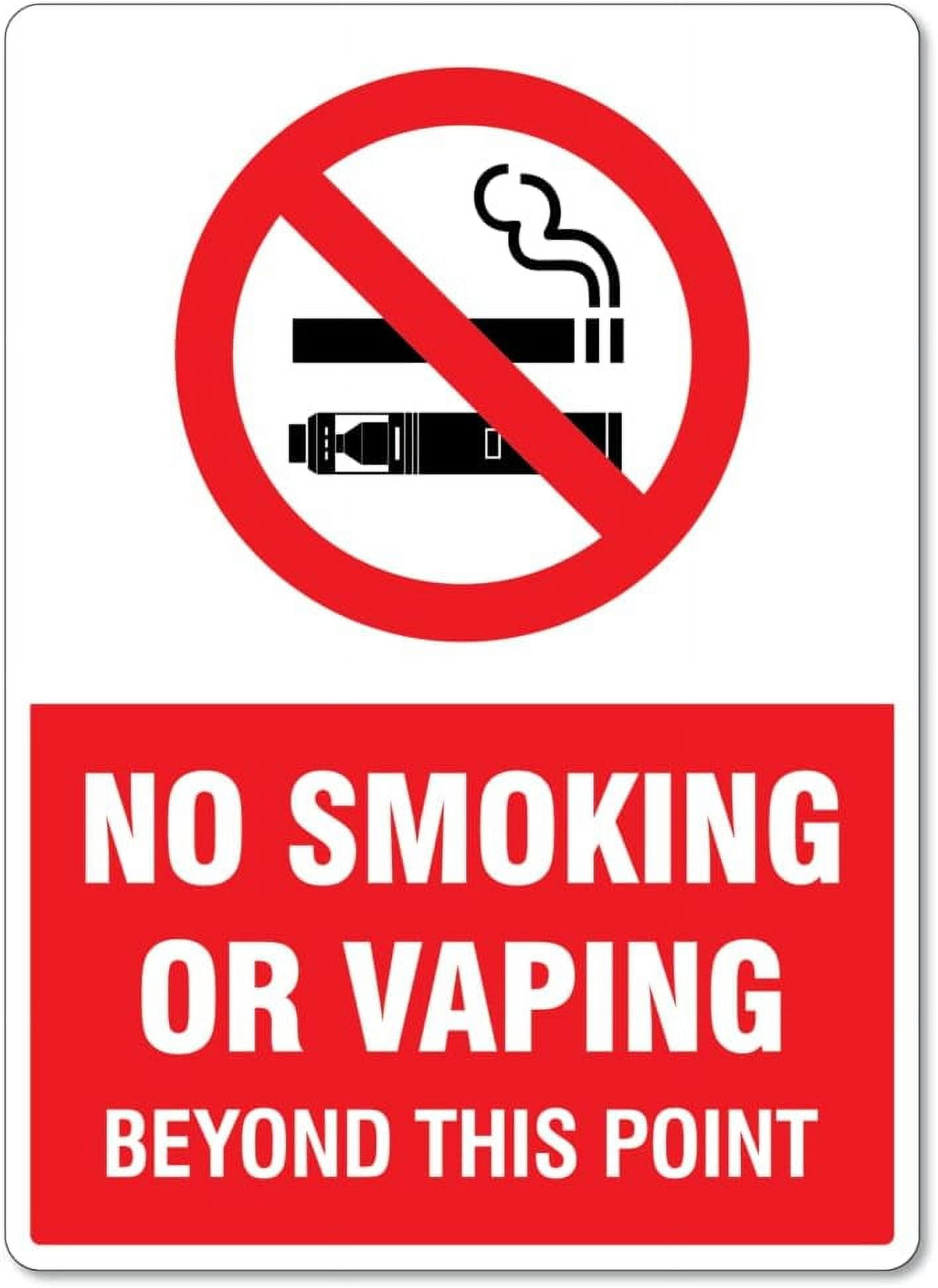 No Smoking Or Vaping Beyond This Point Sign Hygiene Signs No Smoking ...