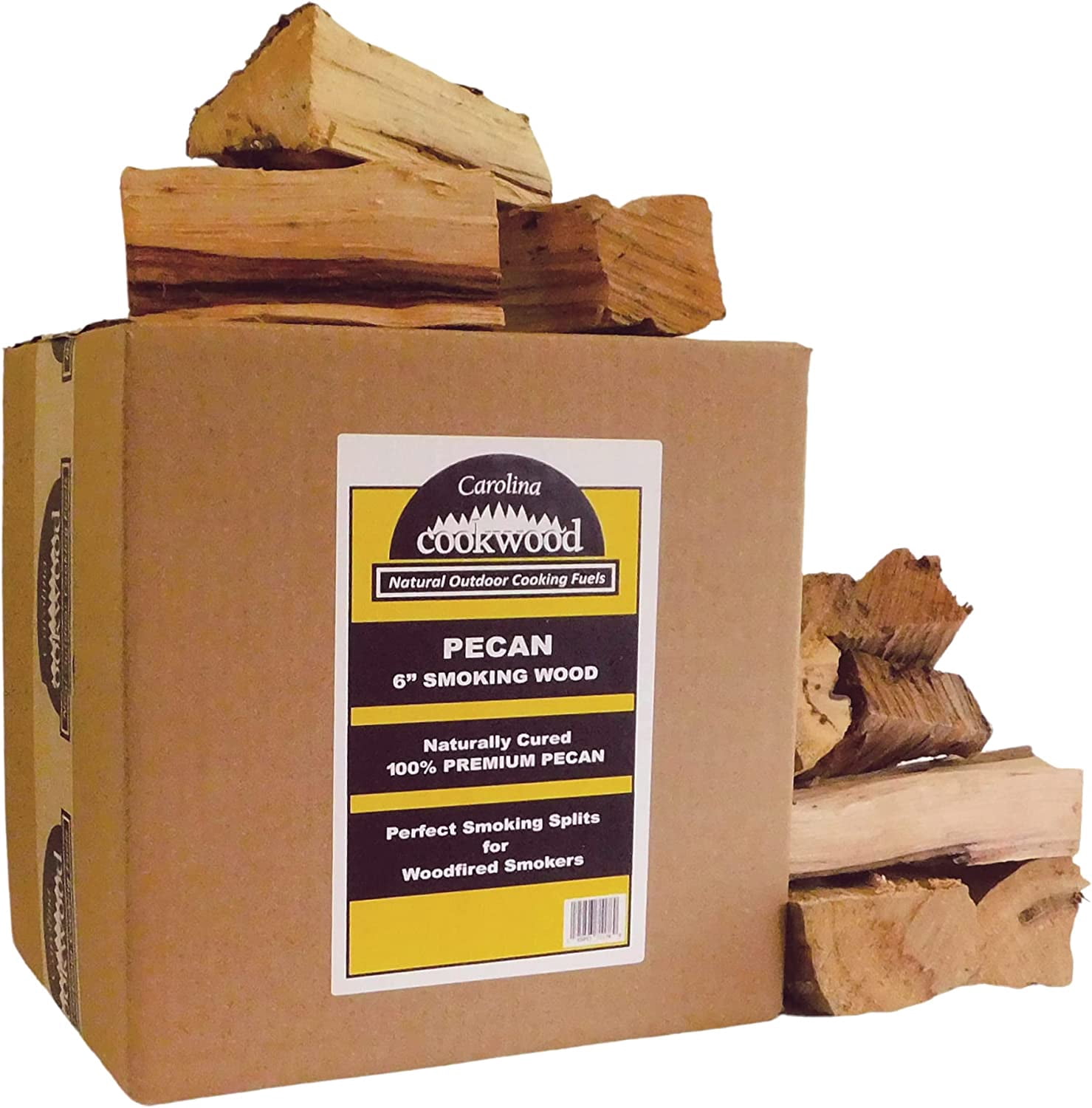 Smoking Wood Mini Splits, 6-Inch Firewood Logs, Naturally-Cured Pecan ...