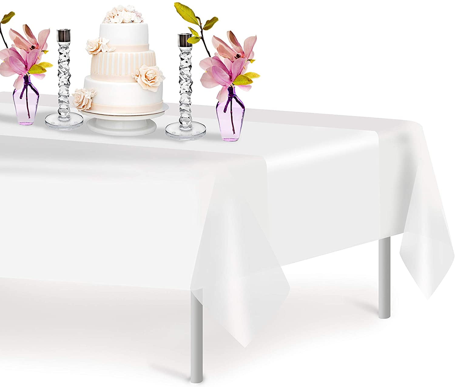 Smoky Clear 12 Pack Premium Disposable Plastic Table Runner 14 x 108 ...