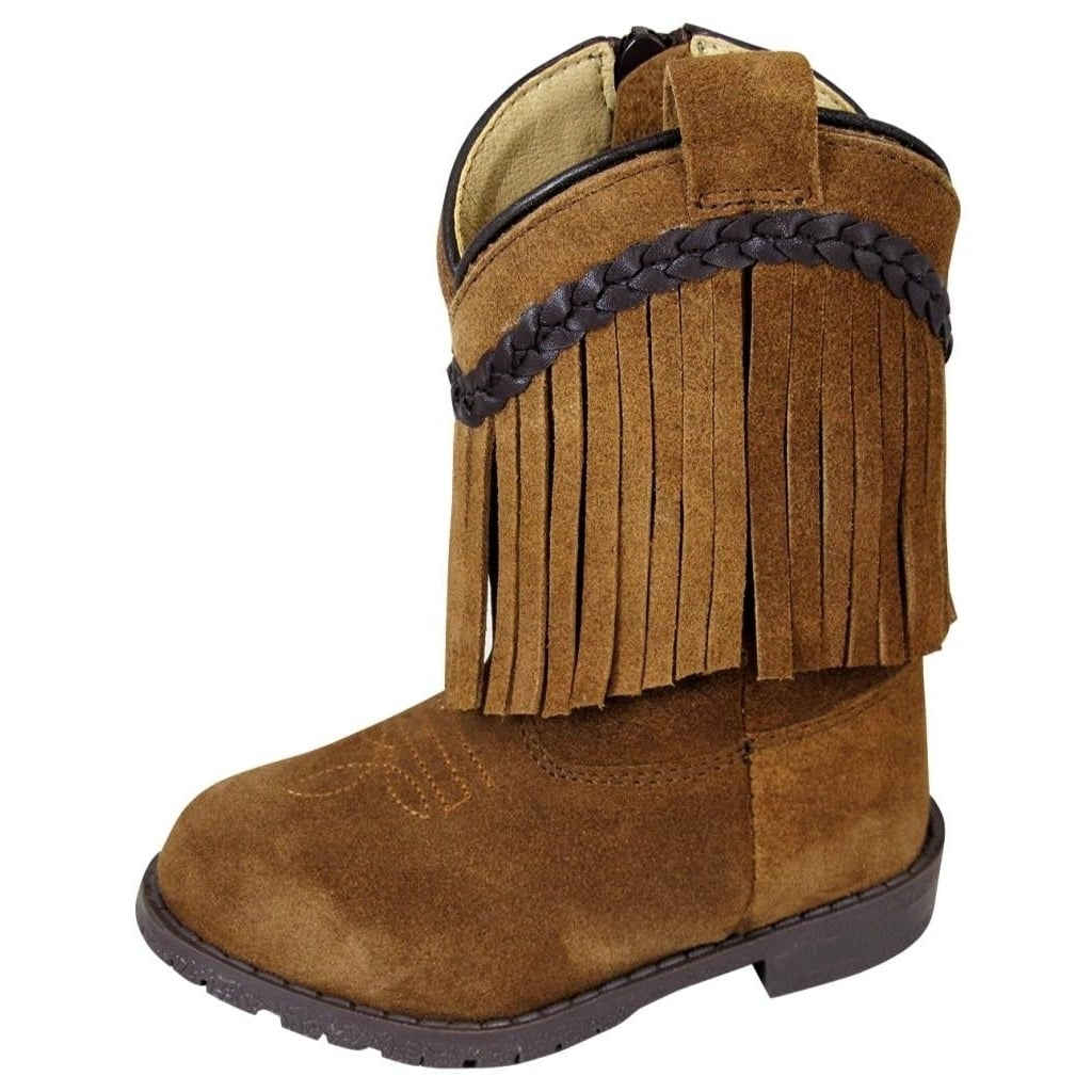 Smoky Mountain Western Boots Girls Baby Hopalong Leather Brown 3575T ...