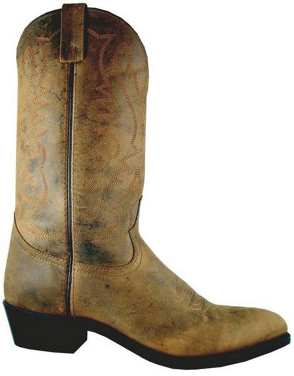 Smoky Mountain Men's Distressed Denver Western Boot Round Toe Brown 11. ...