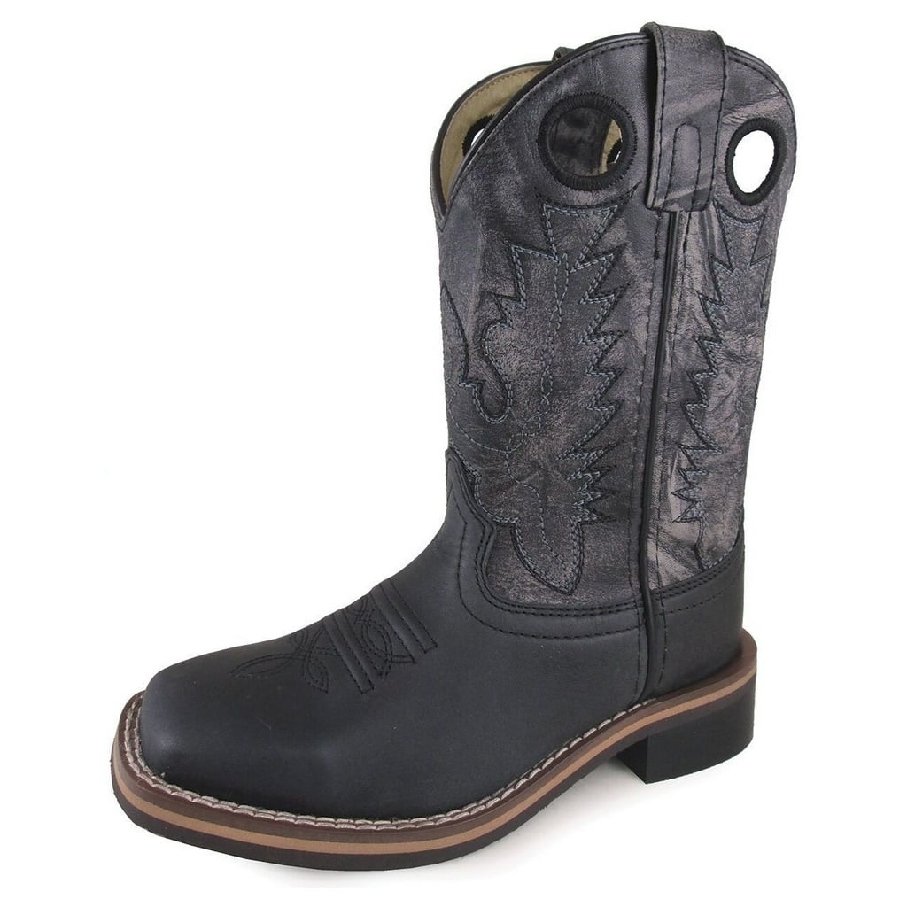 Smoky Mountain Western Boots Boys Duke Square Toe Black 3912C - Walmart.com