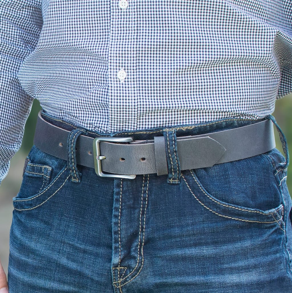 Smoky Mountain Distressed Leather Belt by Nickel Smart® - Nickel Free ...
