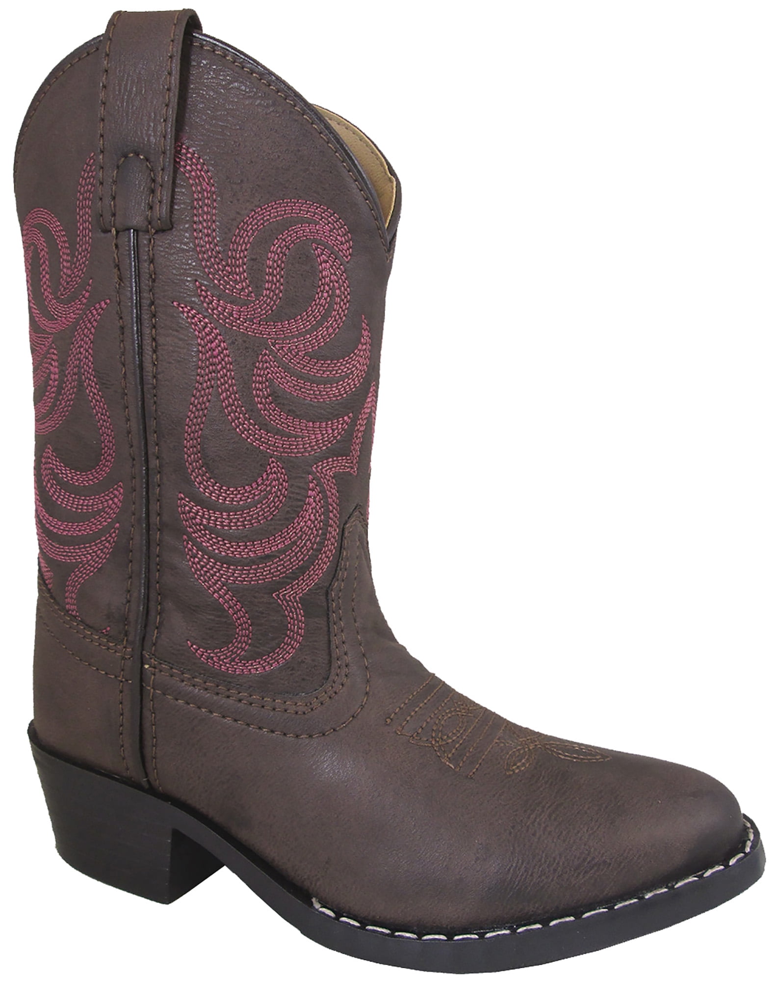Smoky Mountain Girls Brown with Pink Stitch Monterey Western Cowboy ...