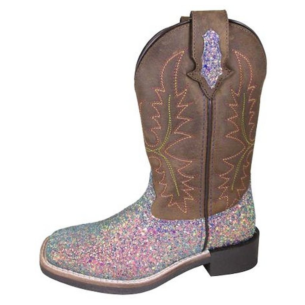 Smoky Mountain Western Boots Girls Ariel Leather Glitter Pastel 3077C ...