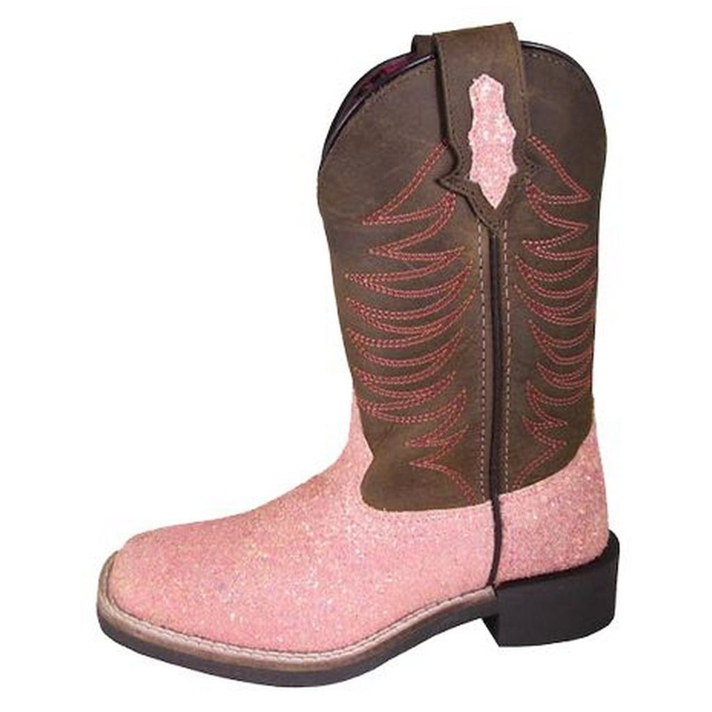 Smoky Mountain Western Boots Girls Ariel Leather Glitter Pink 3076C ...
