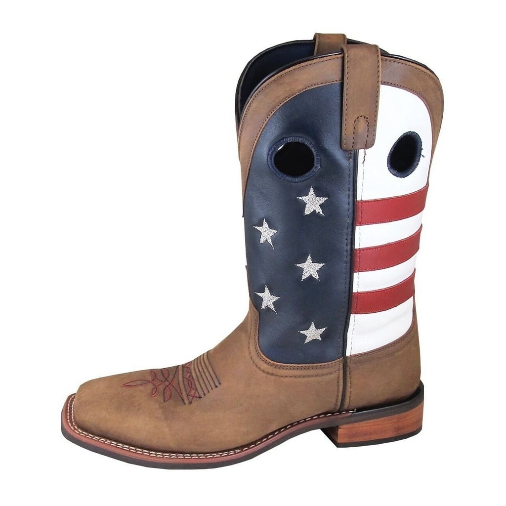 Smoky Mountain Western Boots Mens Stars And Stripes Brown 4880 ...