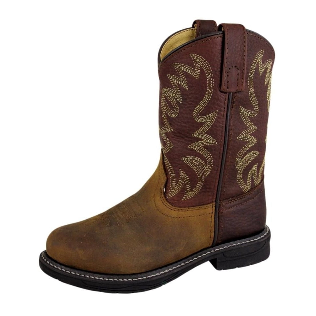 Smoky Mountain Work Boots Boys Buffalo Brown Distress 2470C - Walmart.com