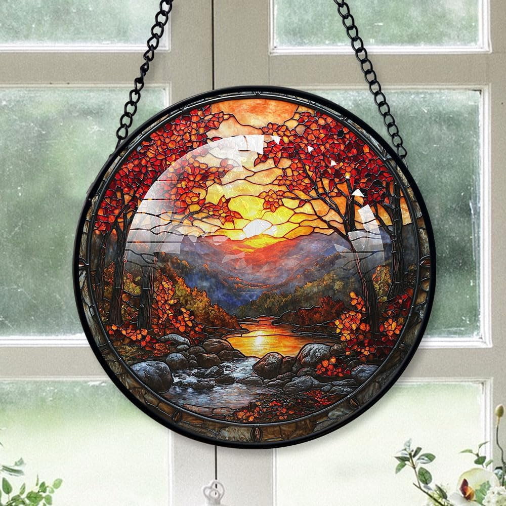 Smoky Mountains Suncatcher Stained Glass, Smoky Mountains Gifts for ...