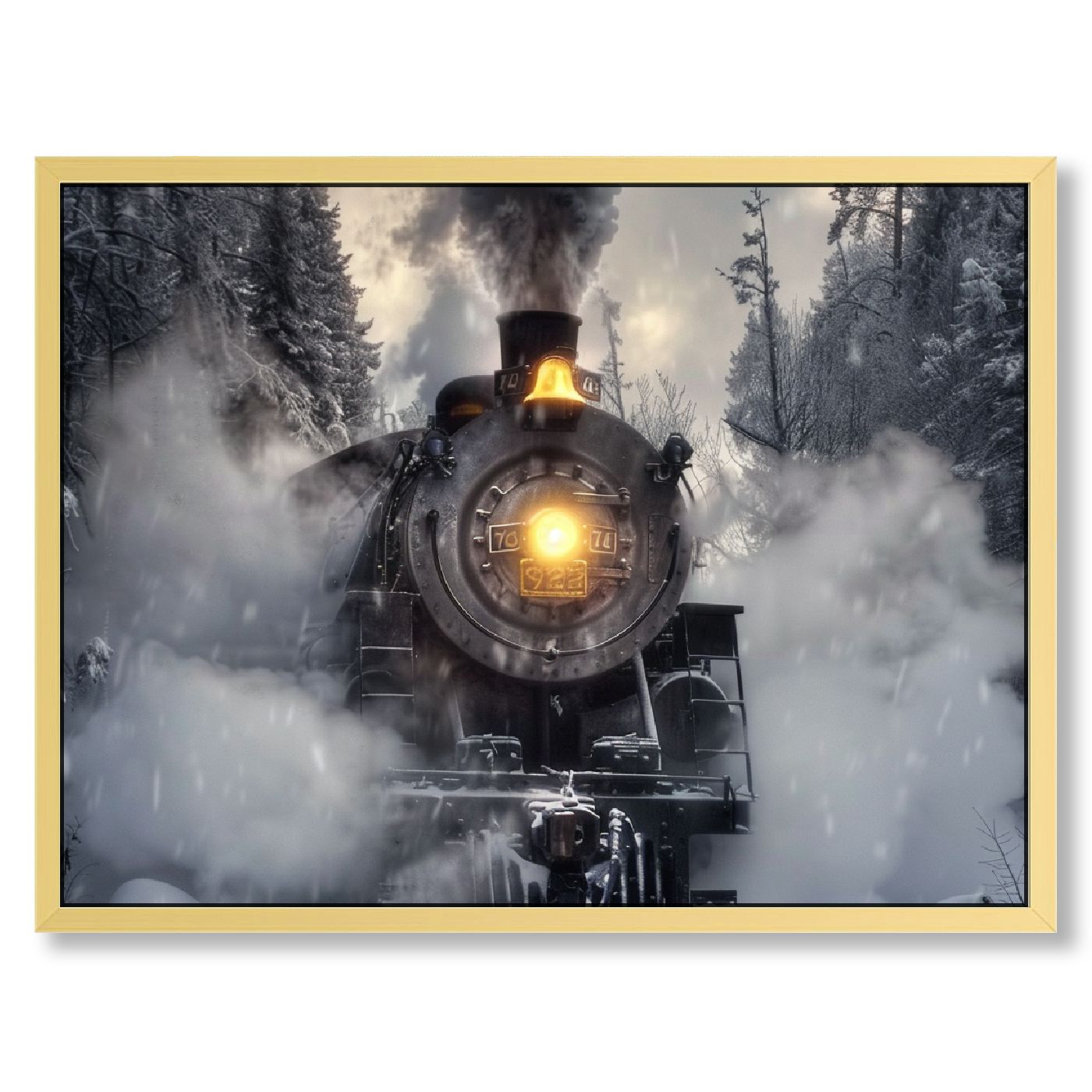 Smoky Train Vintage Steam Locomotive Railroad Train Posters Room ...