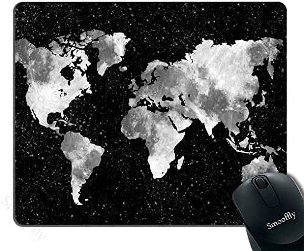Smooffly Gaming Mouse Pad Custom,World Map Silhouette Pattern Mouse Pad ...