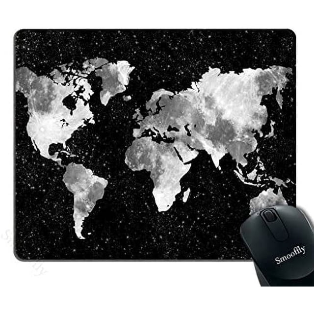 Smooffly Gaming Mouse Pad Custom,World Map Silhouette Pattern Mouse Pad ...