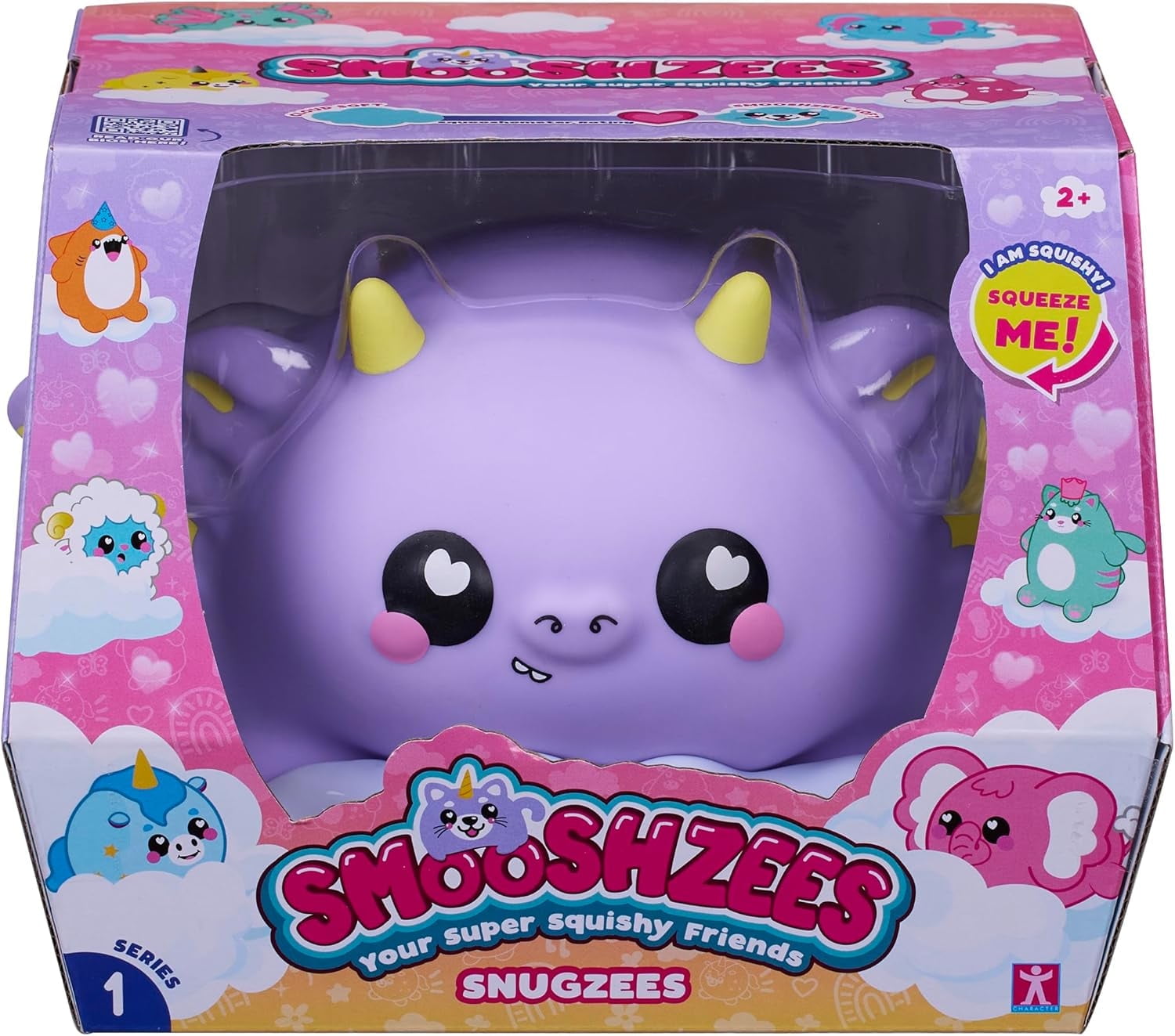 Smooshzees Snugzees PUFFIN Purple Dragon Collectable Characters ...