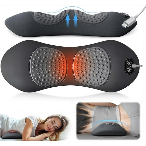 Smooth 3-in-1 Triple Fusion Back Massager Pillow Vibration Massage ...