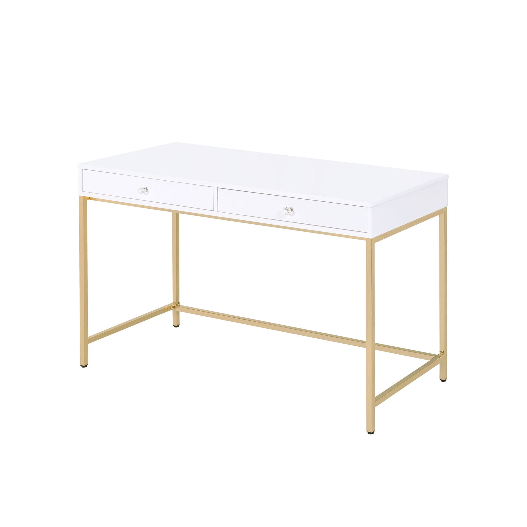 Smooth Access Drawers & Refined Style - White Desk for Office Use ...