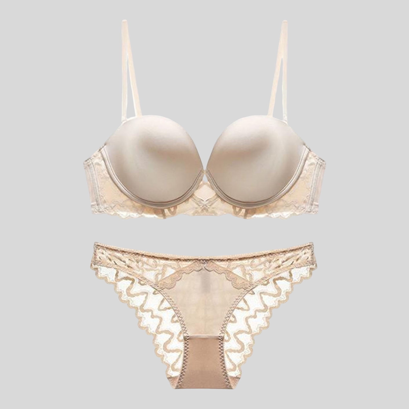 Smooth And Seamless Half Cup With Steel Rim Small Chest Gathered Bra ...