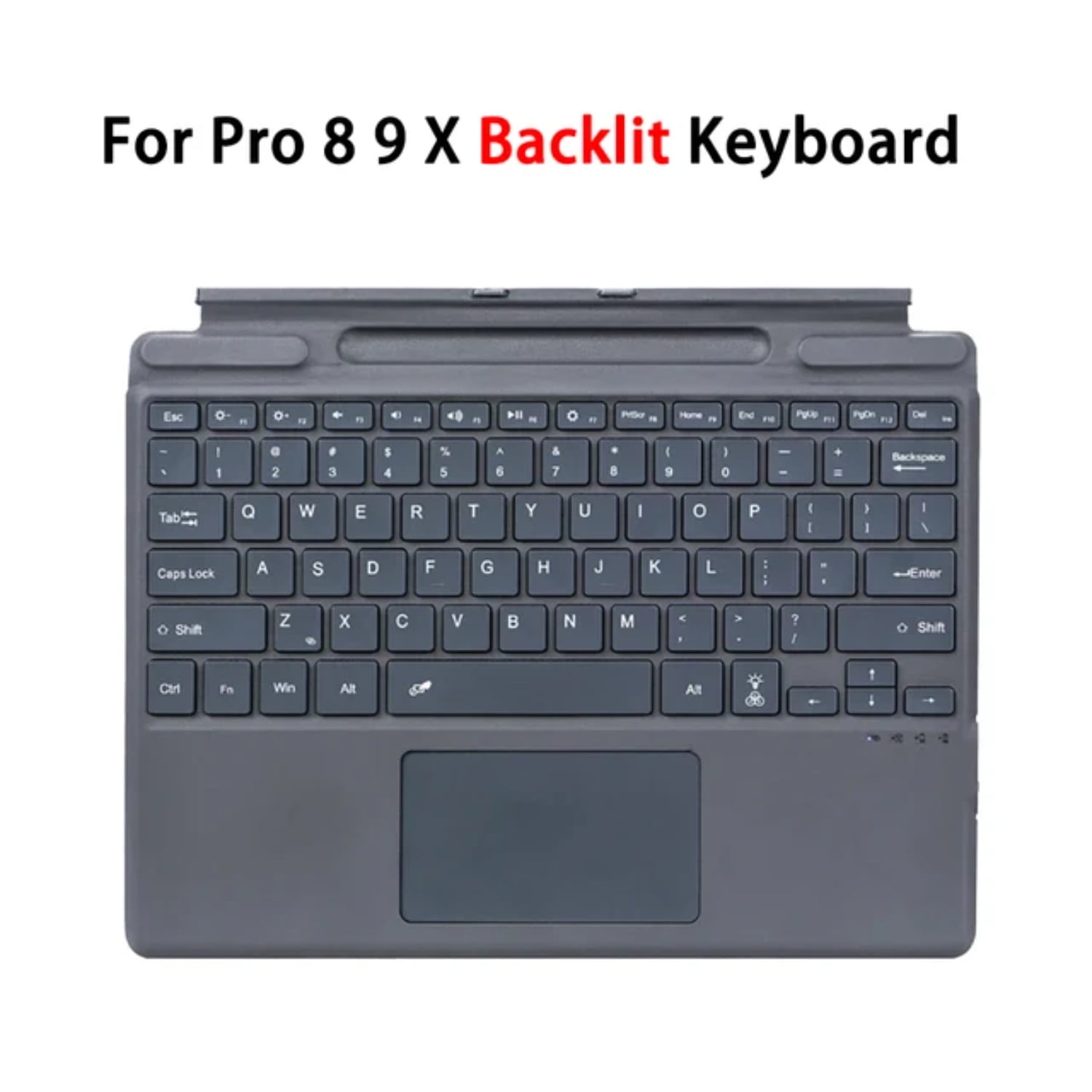 Smooth Backlit Portable Wireless Bluetooth Keyboard with Trackpad for ...