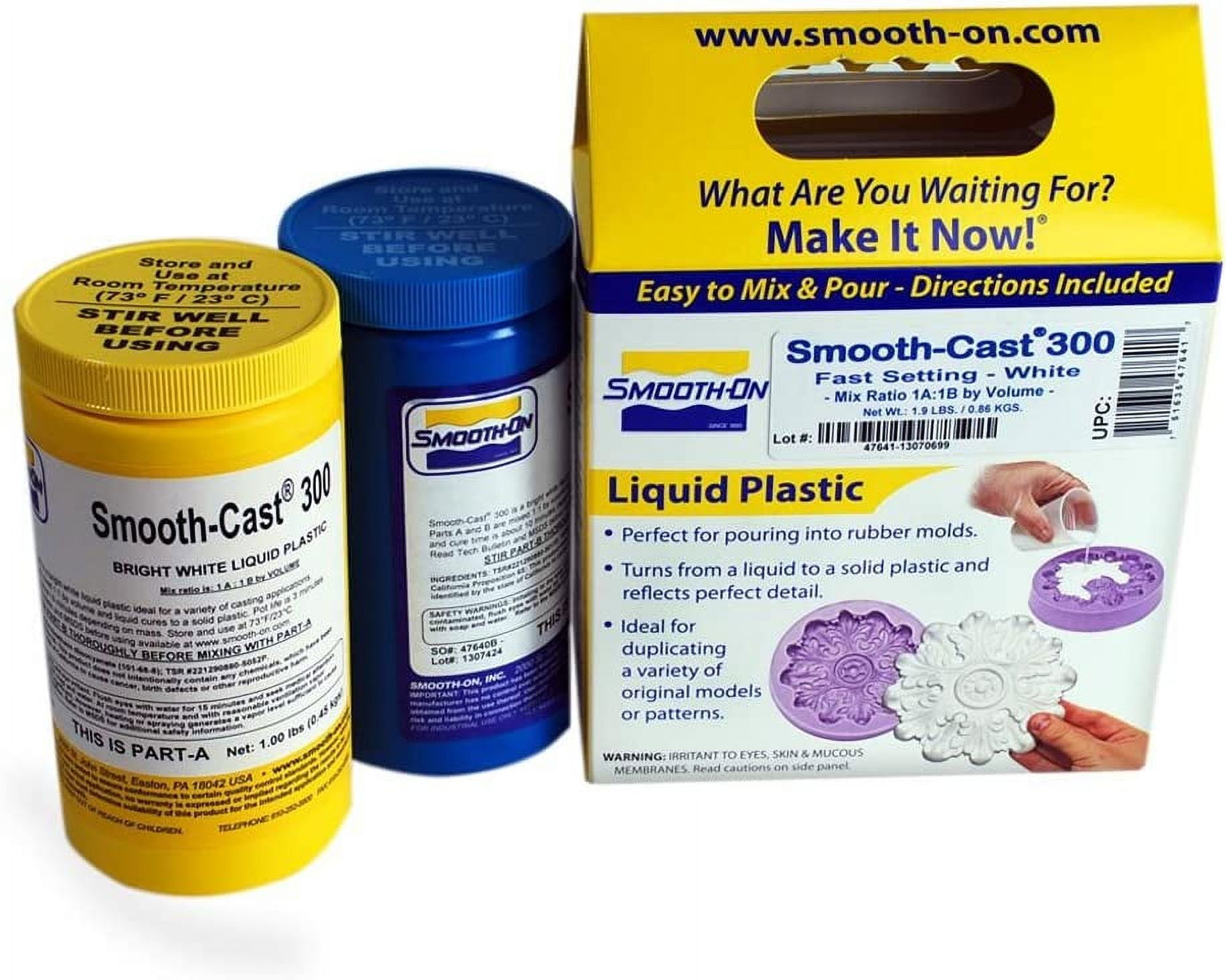 Smooth Cast 300 Bright White Ultra Low Viscosity Liquid Plastic Pint Unit Walmart