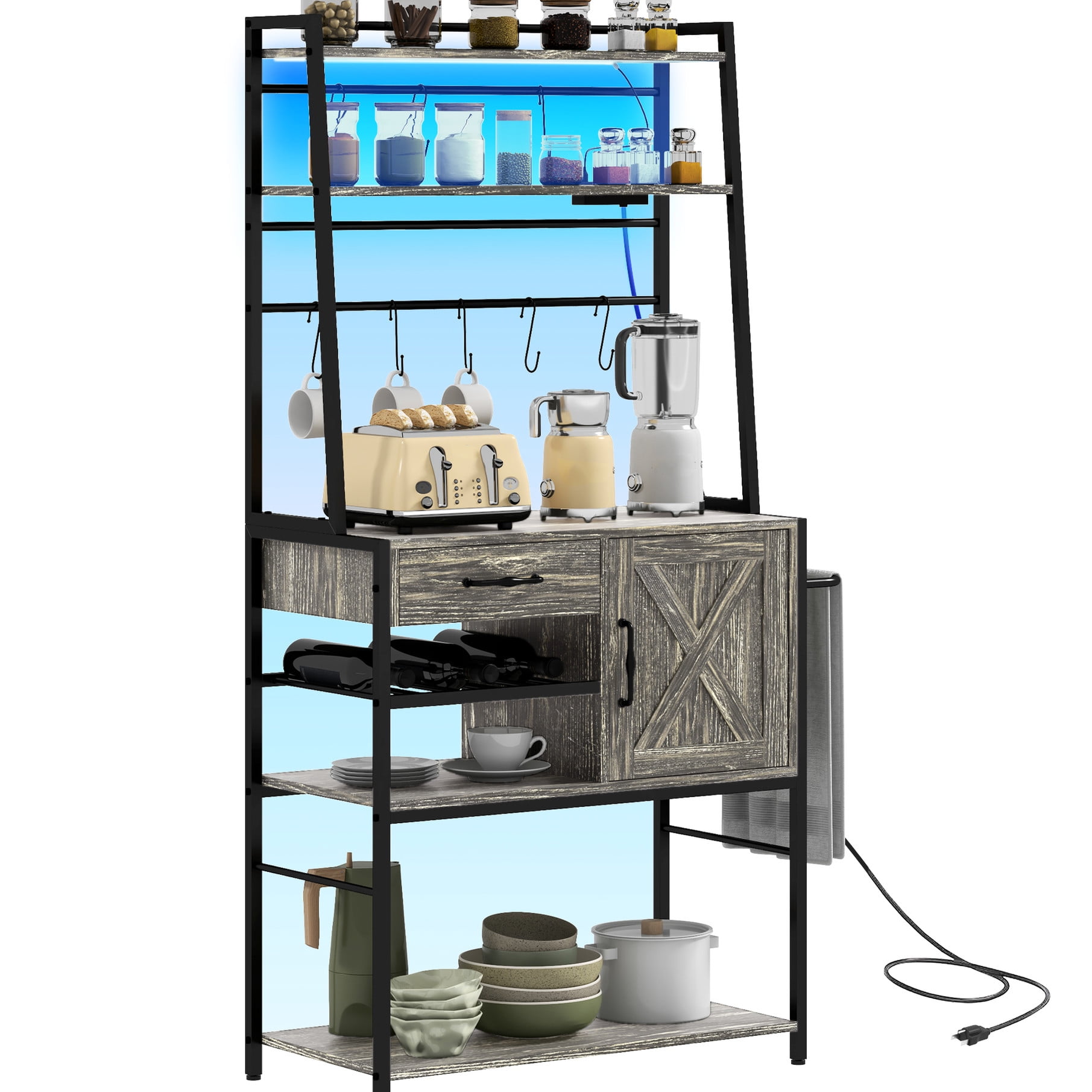 Smooth & Fade LED Effects, Power Supply | Microwave Stand with Four ...