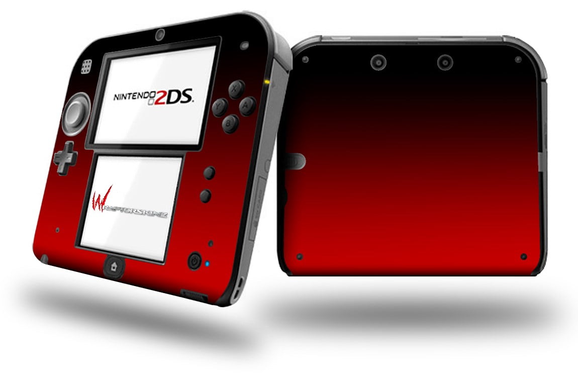 Smooth Fades Red Black - Decal Style Vinyl Skin fits Nintendo 2DS - 2DS ...