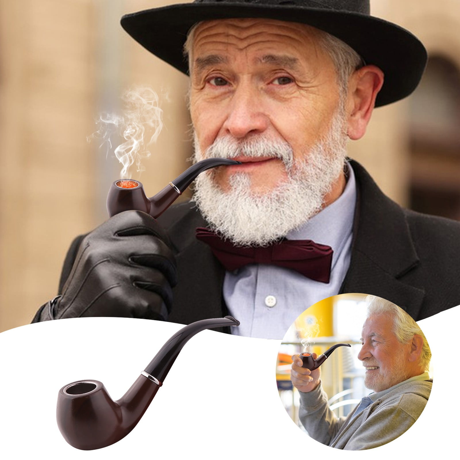 Smooth Finest (9mm) Resin Pipe Quality Handmade Pipe Svelte Tapered ...