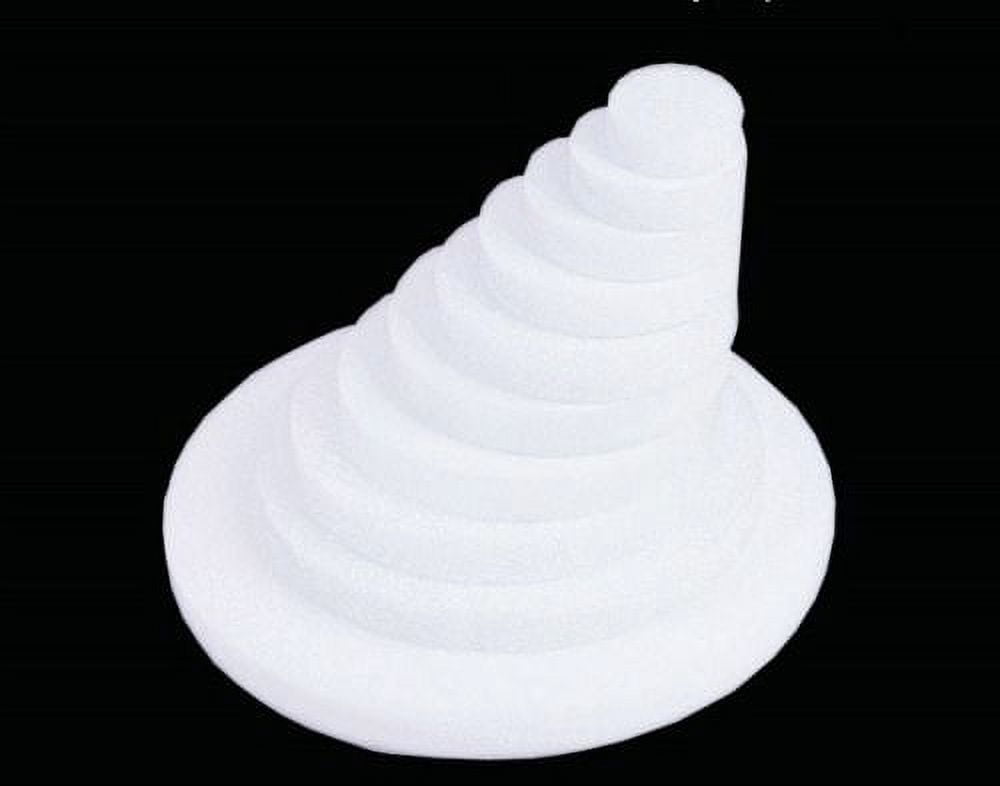 Smooth Foam Craft Disc Styrofoam ( 12 Disk PACK! ) - 9 Sizes Available ...