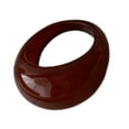 Smooth Glossy Resin Wide Rings With Curved Design Comfortable Finger ...
