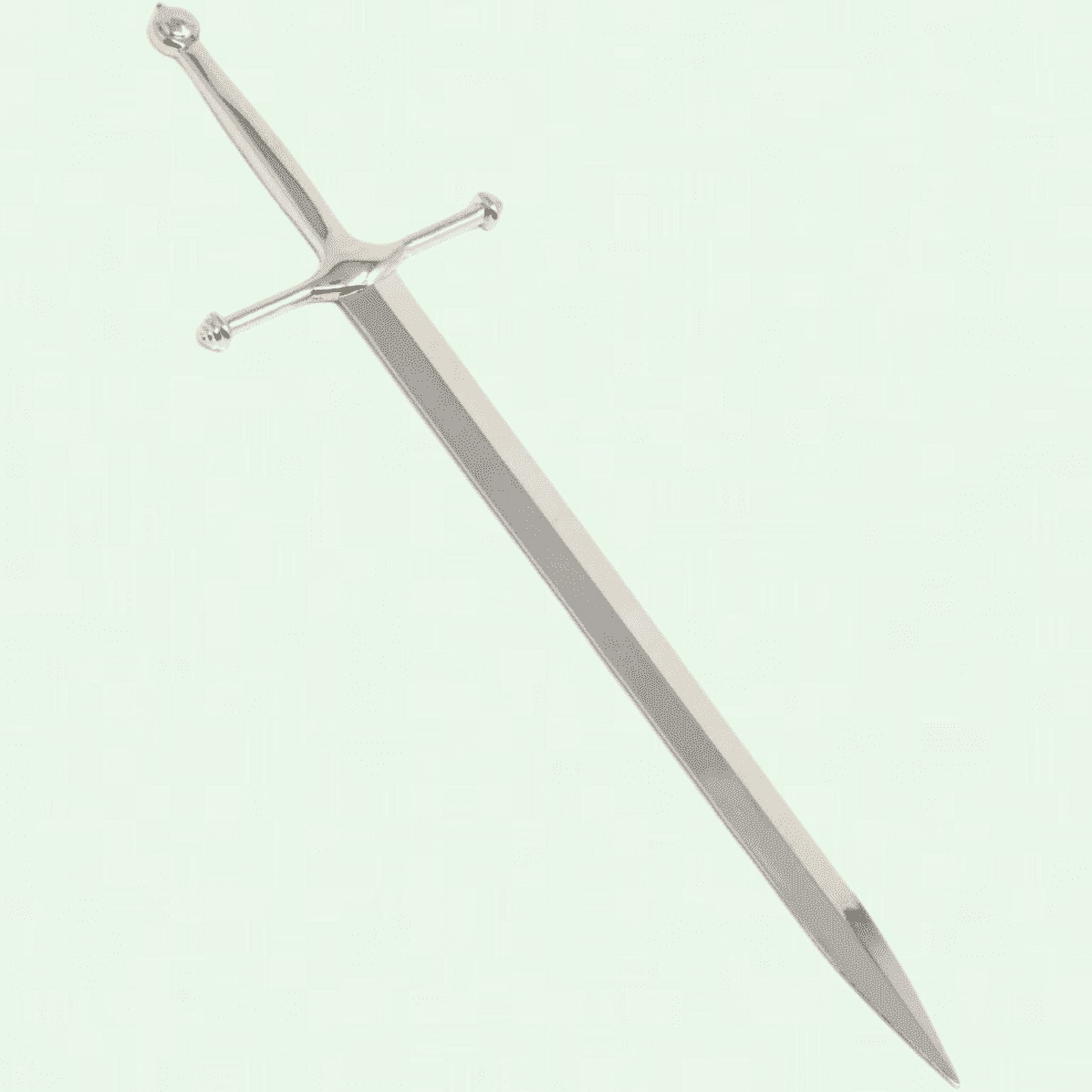 Zinc Alloy Silver Tone Sword Shaped Letter Opener Knife for Home and ...