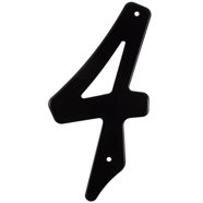Traditional House Number, #5, 4 Inches, Matte Black by Stone Harbor ...