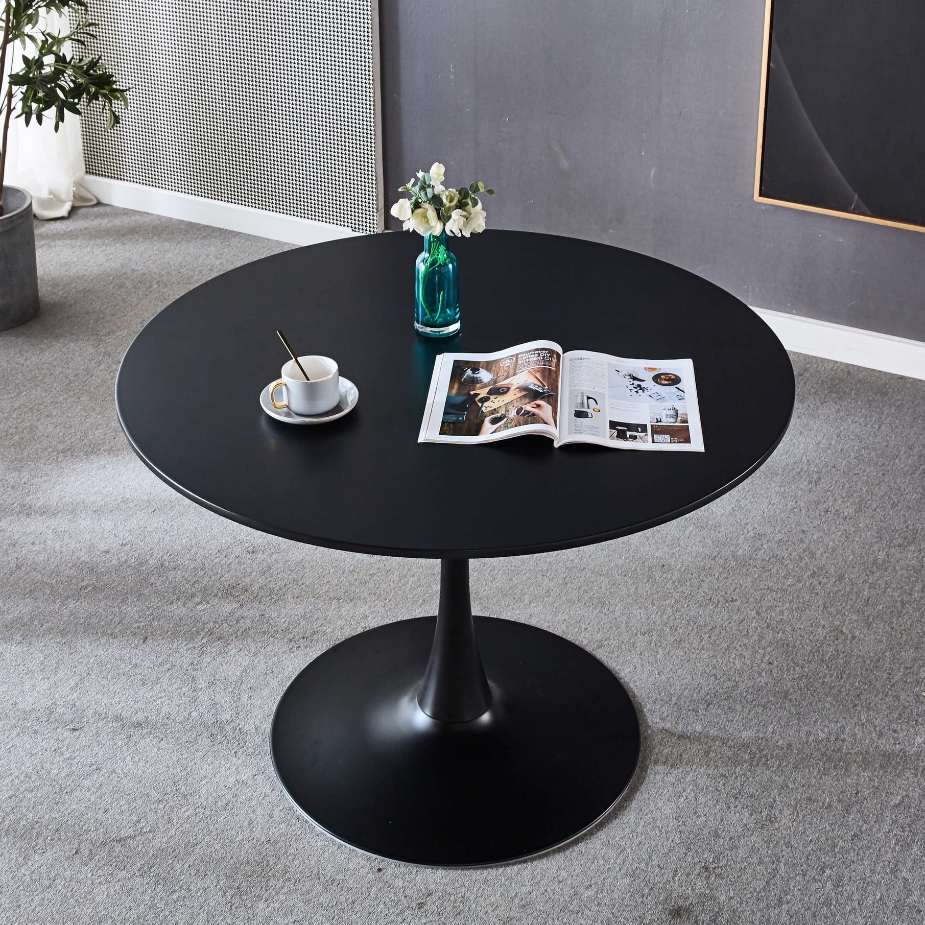 Smooth MDF Surface - Pedestal Table for Office Break Rooms, Clean with ...