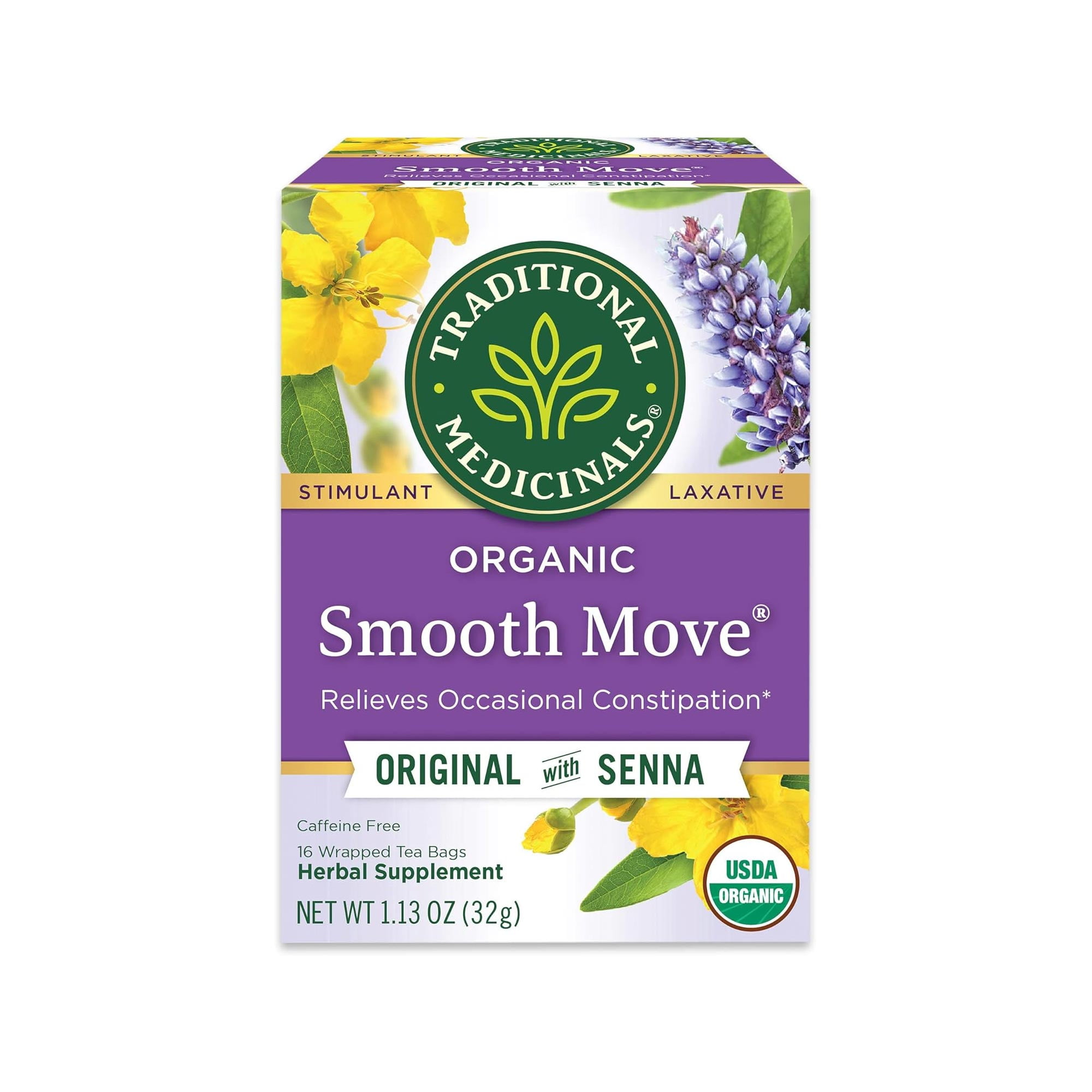 Smooth Move Tea Natural Constipation Relief (16 Tea Bags) - 1 Pack - 1. ...