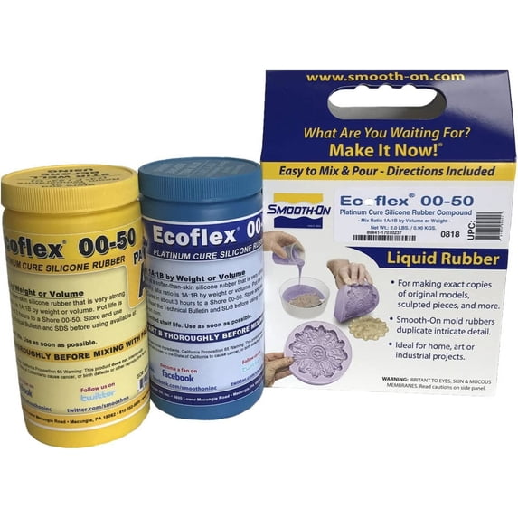 Smooth-On Ecoflex 00-50 Platinum Silicone 2 lb Kit - Walmart.com