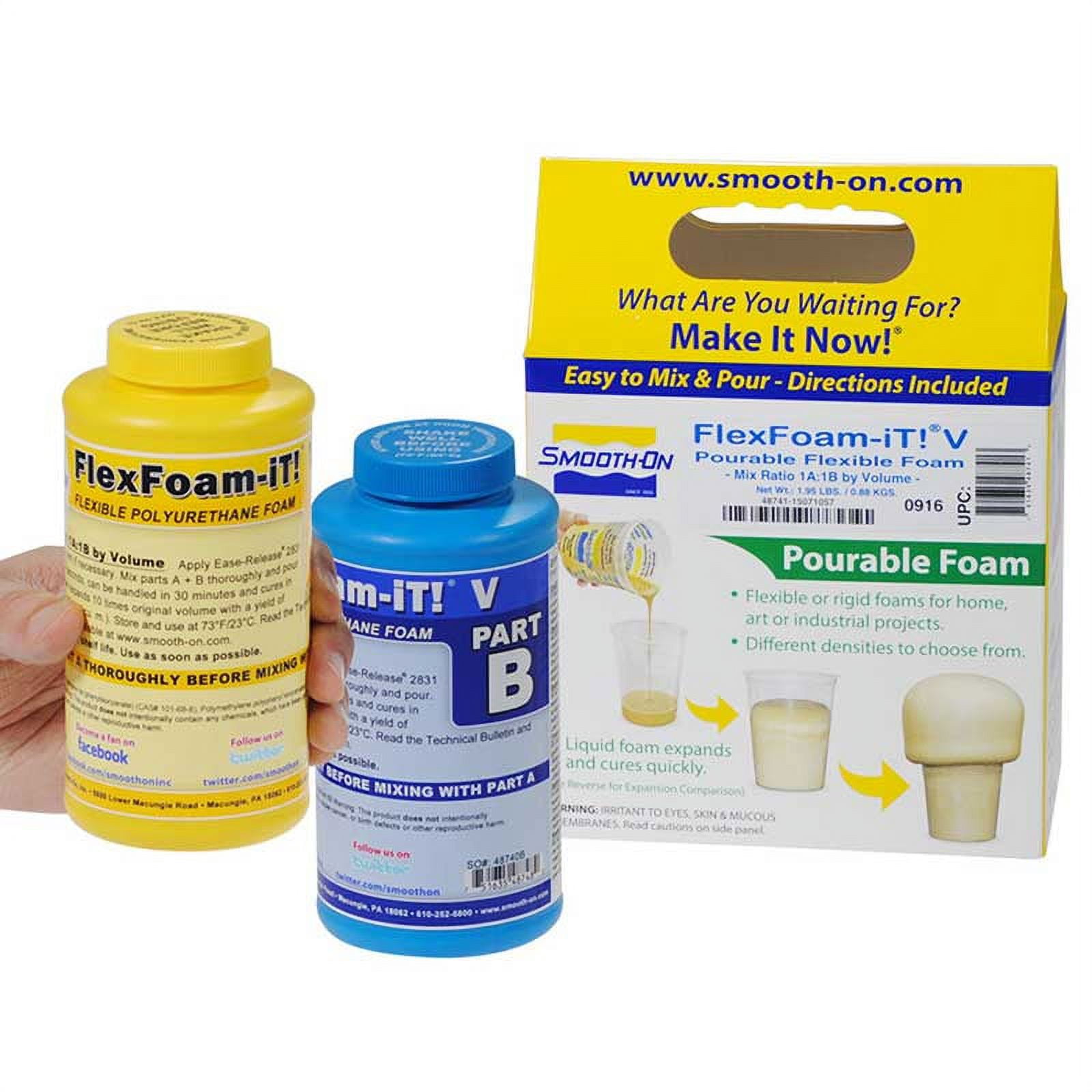 Smooth-On FlexFoam-iT! V Flexible Urethane Foam, 2lb Trial Size, Arts ...