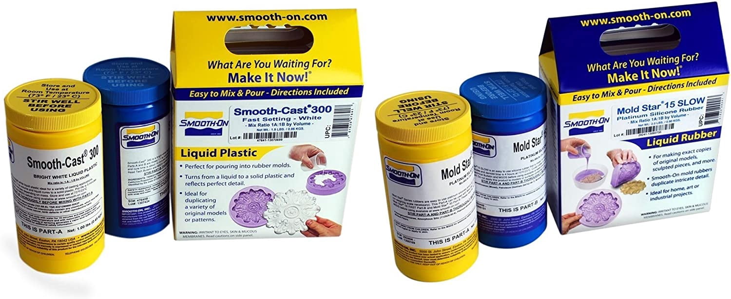 Smooth-On - Smooth-Cast 300 Liquid Plastic Compound & Mold Star 15 Slow ...