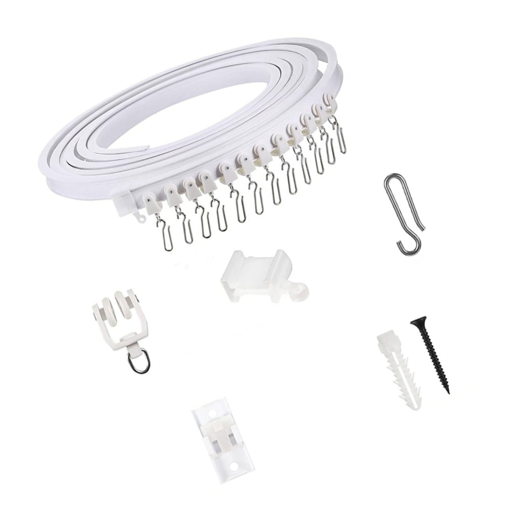 Smooth Operating Curtain Track Kits Flexible Rails with Rollers and ...