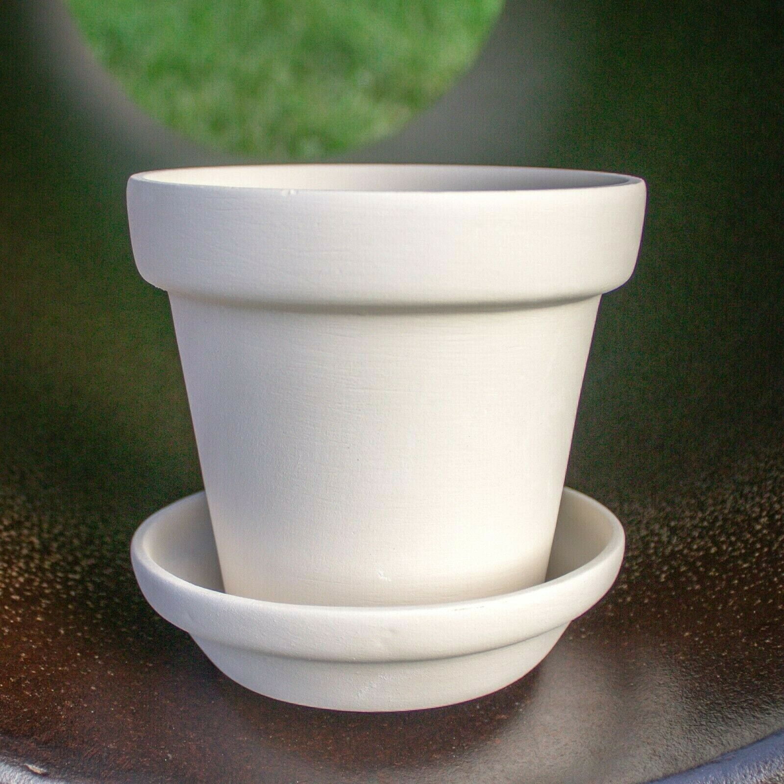 Smooth Planter Plant Pot 4.5" IN STOCK Ceramic Bisque Ready To Paint ...
