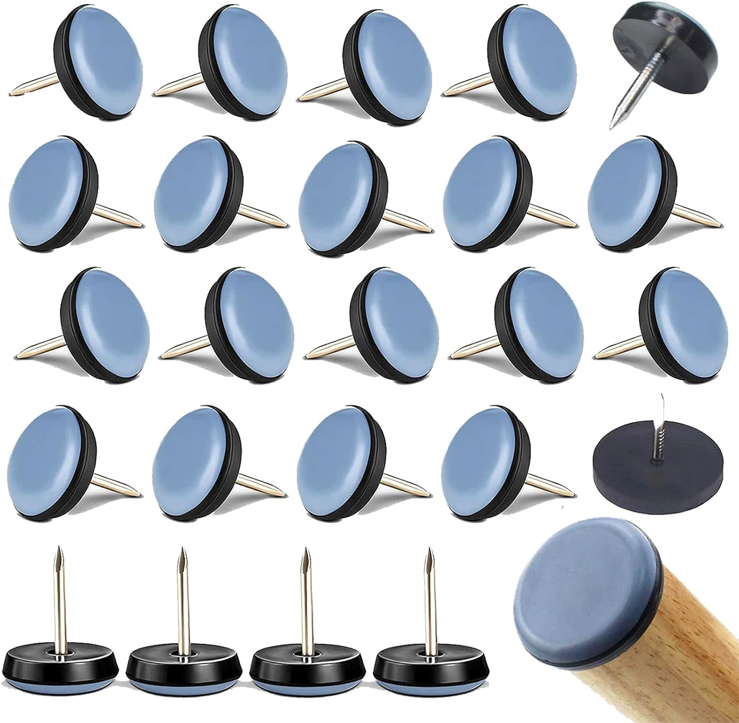 Smooth Quiet Glide For Furniture Slider Pads Glide Nail Nylon, Not ...