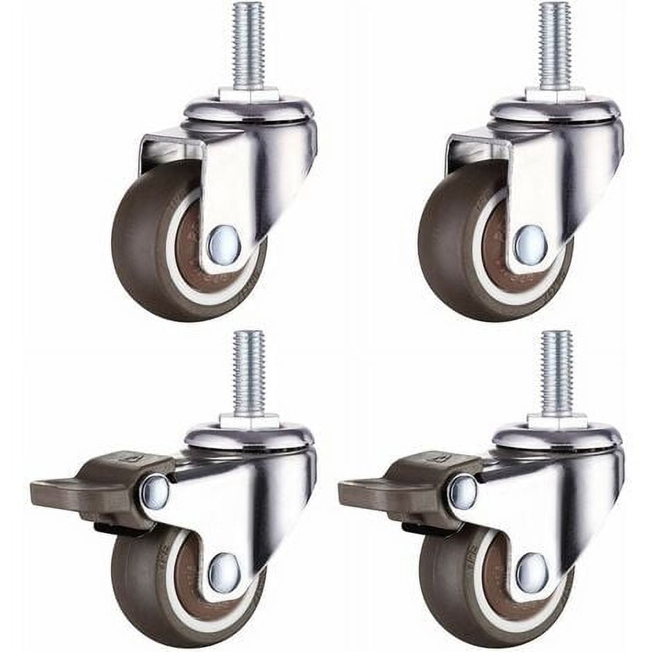 Smooth Rotation Threaded Stem Casters, For Furniture And Small ...