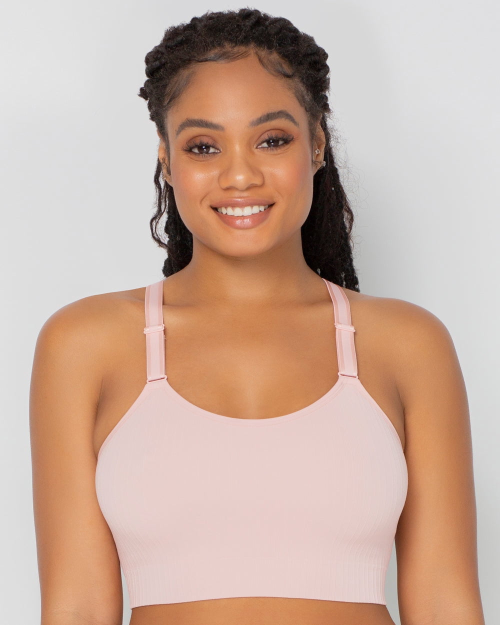 Smooth Seamless Comfort Wireless Longline Bra - Blushing Rose - Walmart.com