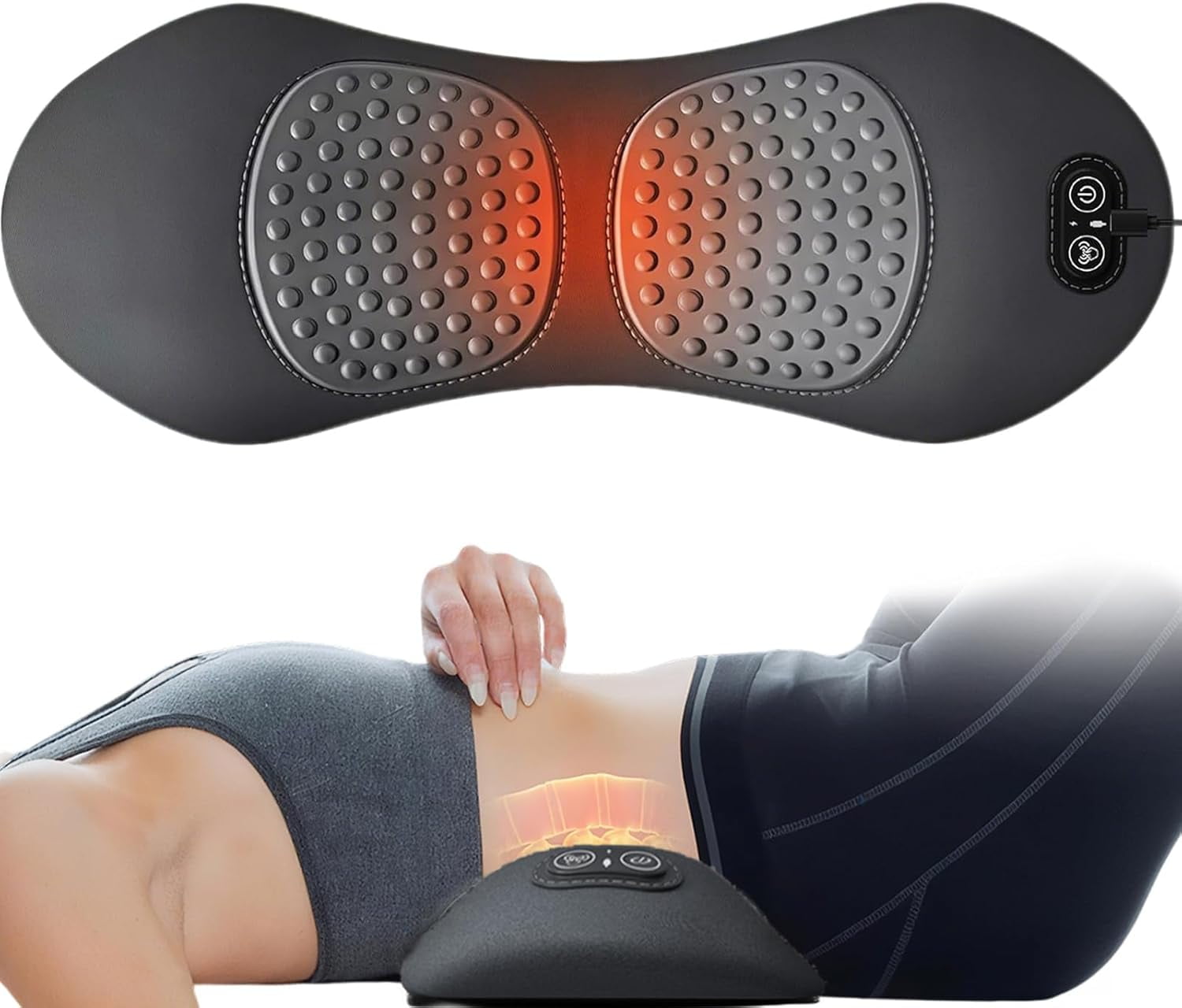Smooth Spine 3 in 1 Lower Back Massage Electric Lumbar Support Pillow ...